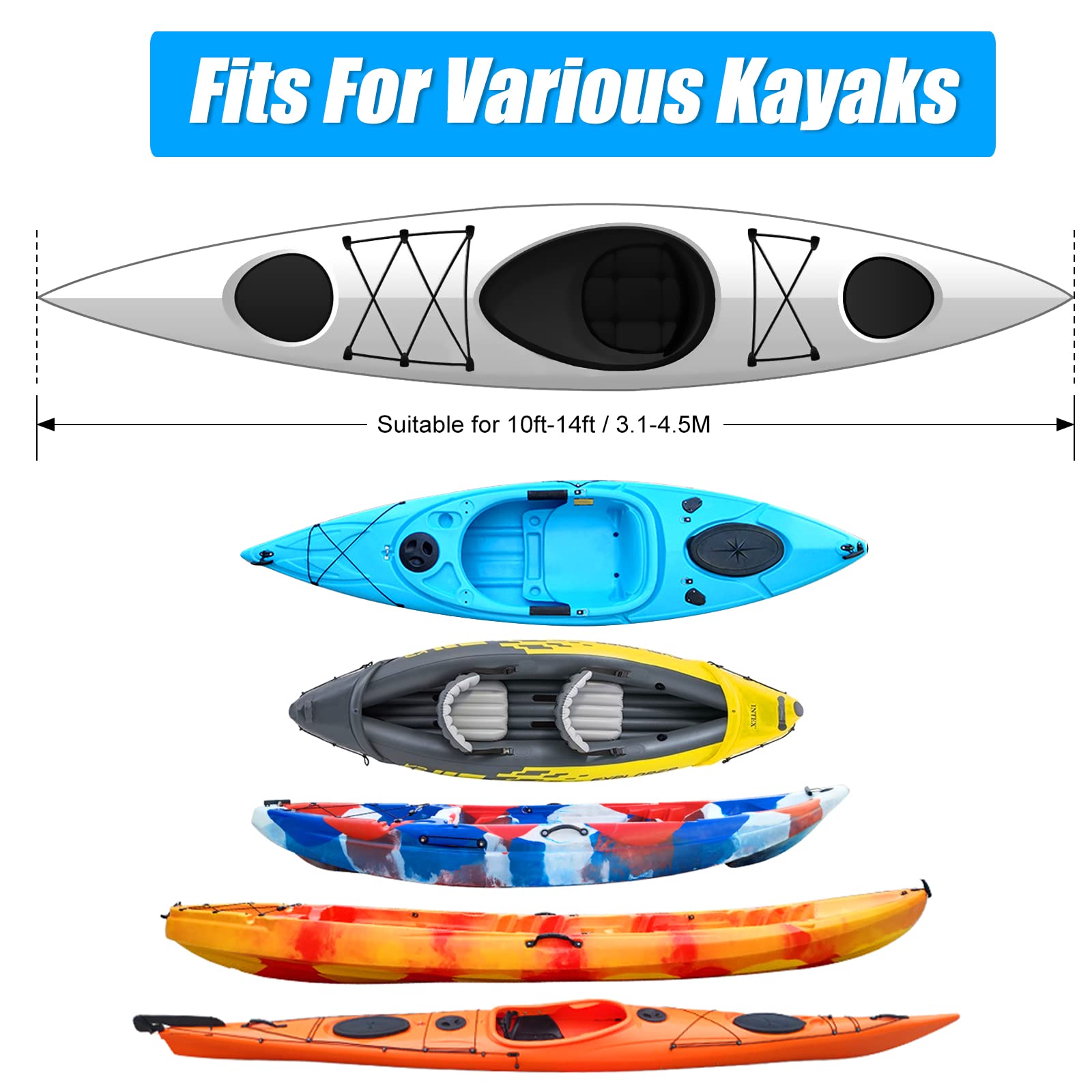Pecihiko Paddleboard Carry Strap, Portable Adjustable SUP Kayaking Carrier Padded Over The Shoulder Sling for Surfboards, Longboards, and Kayaks