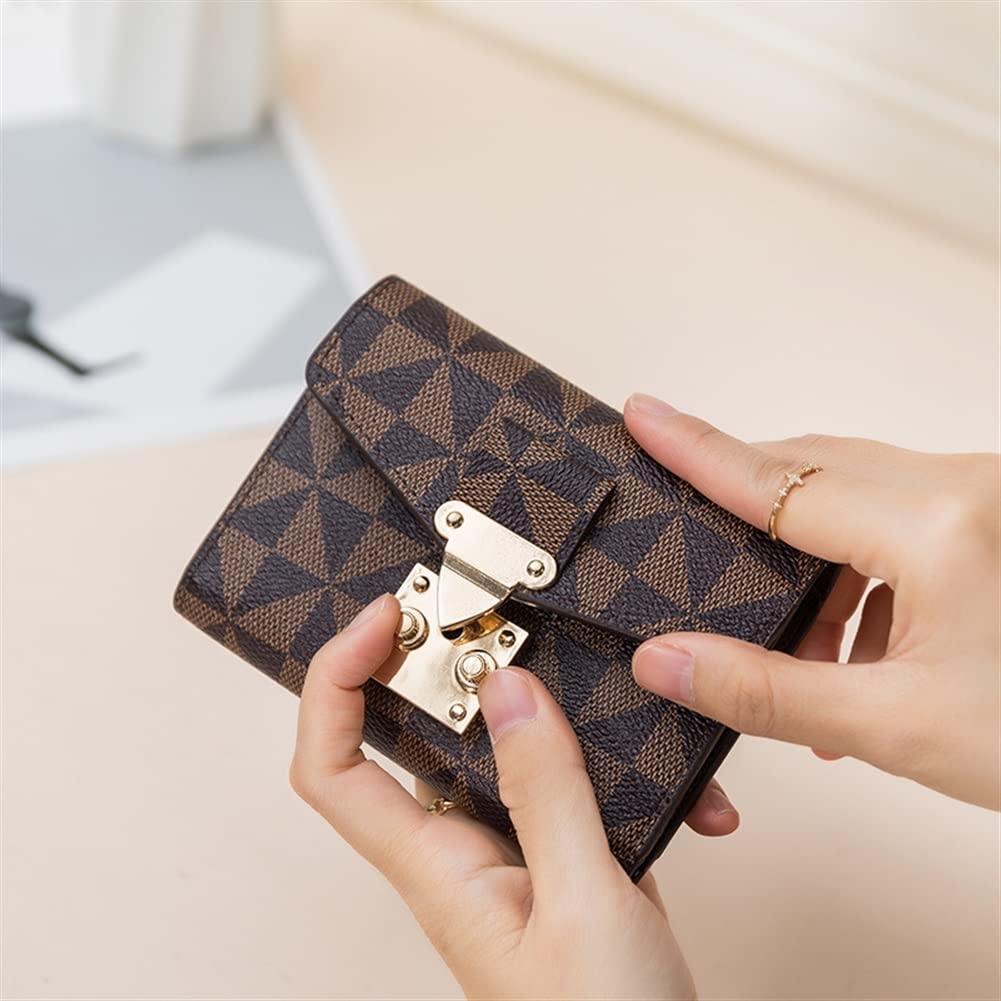 RSJYS Women's Short Multi-Card Anti-Degaussing Folding Wallet (Color : White, Size : One Size)