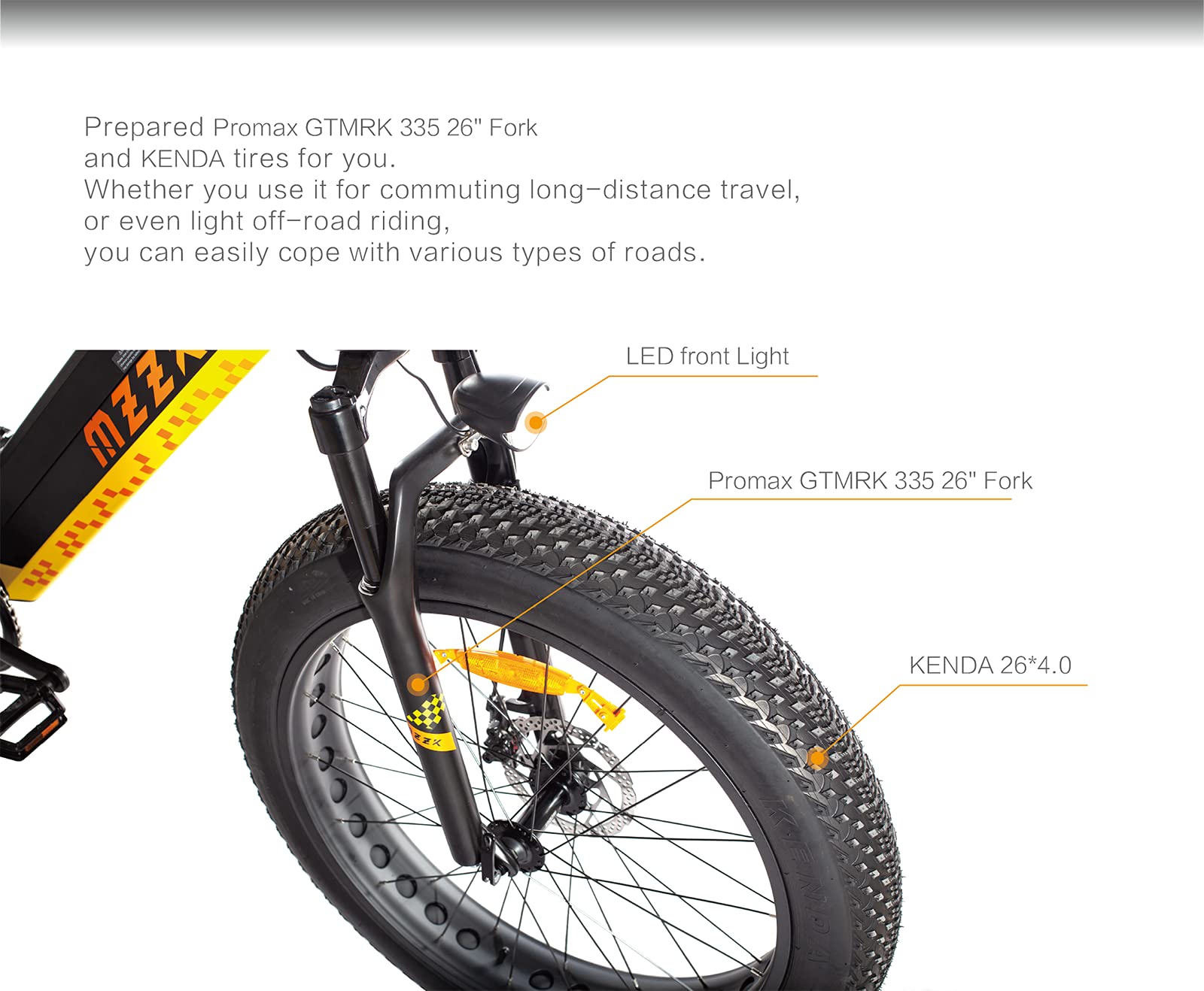 MZZK Electric Bikes for Adults 750W BaFang Motor Ebikes 26" Fat Tire Mountain Electric Bicycle, 25+MPH, Snow Beach E-Bike with Removable 48V Larger Battery 7-Speed UL