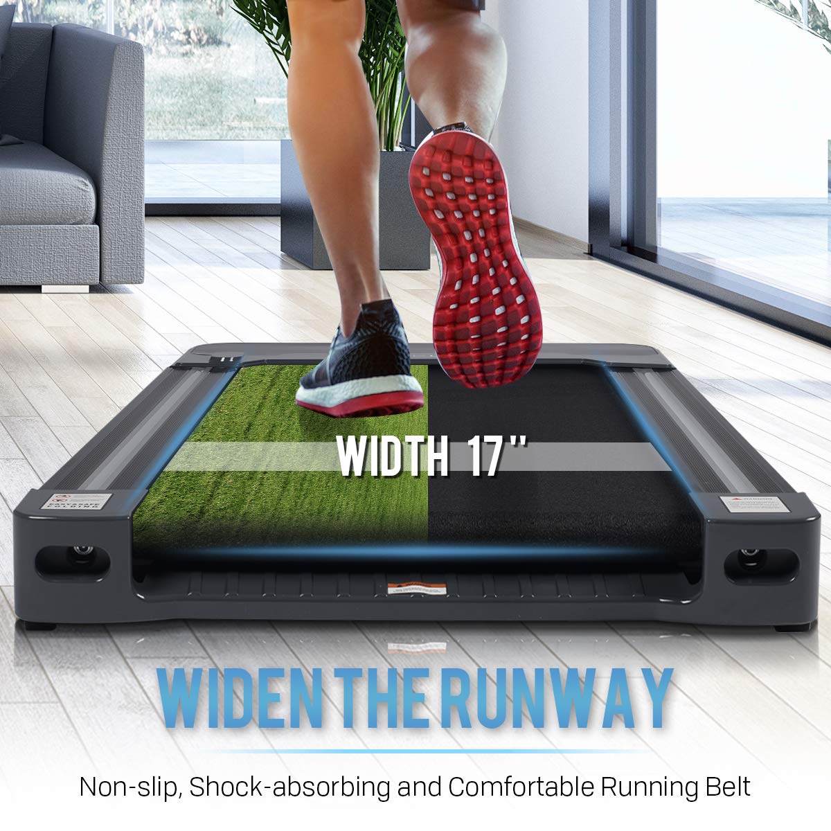 LINKLIFE Willy 2 in 1 Folding Treadmill for Home Portable Electric Treadmill Running Exercise Machine Compact Treadmill Foldable for Home Gym Fitness Workout Jogging Walking, No Installation Required