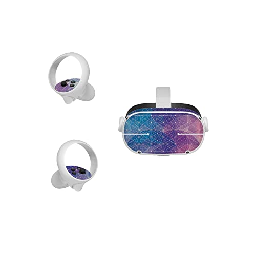 N/A Skin for Oculus Quest 2, Oculus Quest 2 VR Headset and Controller Cute Sticker Protection Accessories(Purple)