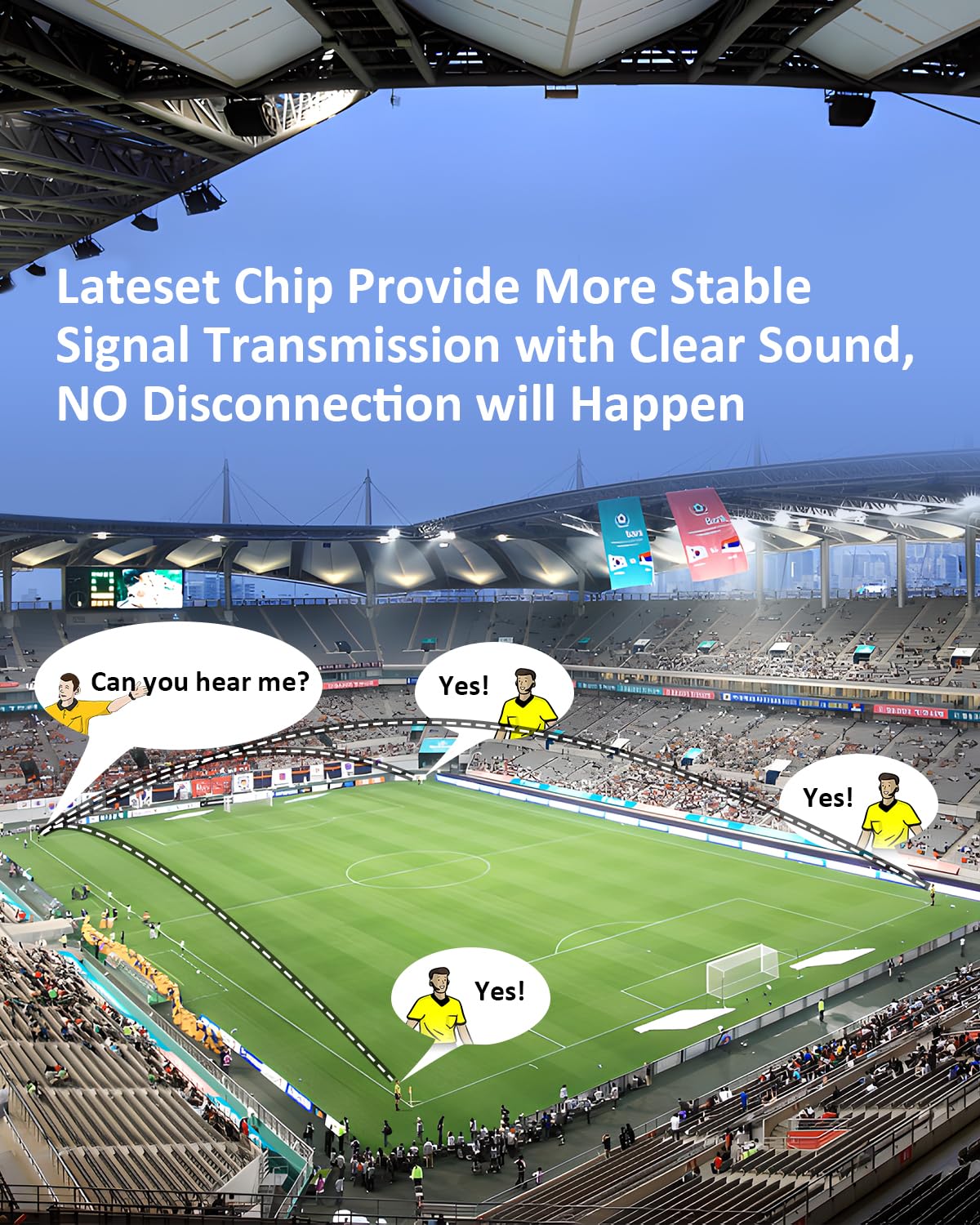 Maxquall Referee Headset Earphone Newly-Designed Earpiece Professional 1pc V6 V4 FBIM Football Arbitro Coach Judger Arbitration Earhook Soccer Headset(1PC R Earpiece)