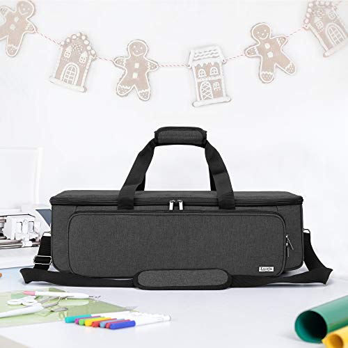 LUXJA Bag for Die Cut Machines (Compatible with Cameo 3 and 4, Cricut Explore Air 2 and Maker), Black
