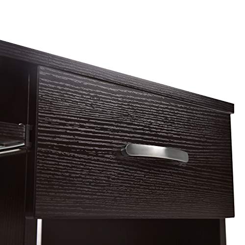 Merax Computer Desk with Drawers,Modern Home Office Desk, Computer Desk with Keyboard Tray/Hutch/Shelves/Storage and Monitor Shelf,Spacious Study Writing Desk Workstation