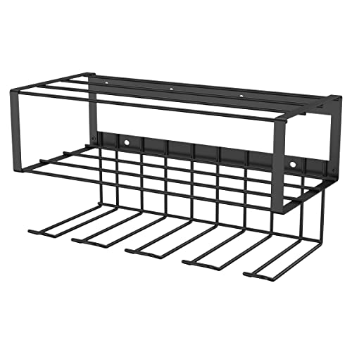 Y2-A Power Tool Organizer Wall Mounted Metal Power Tool Holder Rack Heavy Duty 3-Layer Rustproof Electric Drill Storage Rack Space-saving Power Tool Rack for Garage Workshop Kitchen 16.5 ×6.5 × 4.7in