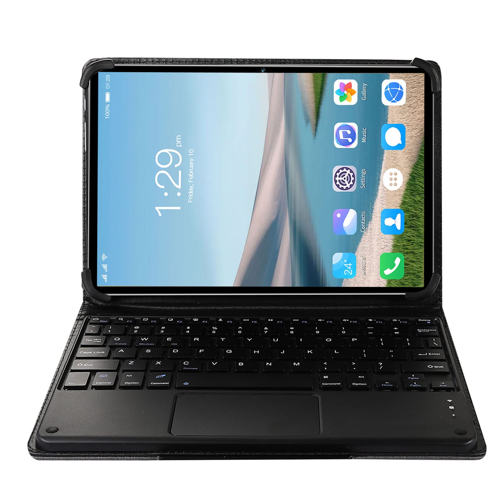 MAVIS LAVEN 10.1 Inch Tablet, 5G WiFi 2 in 1 8GB RAM 256GB ROM 100-240V 10.1 Inch Tablet PC Multifunction Electronic Book for Work for Learning for Android 12.0 (US Plug)