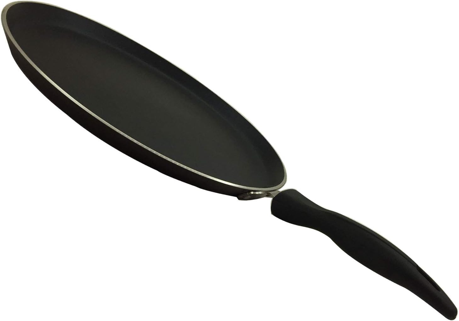 SHRIYA Non-Stick Dosa Pan, Aluminum, 10-Inch, Heat Resistant Bakelite Handle, Suitable for Gas Stovetop and Induction Base Cookware
