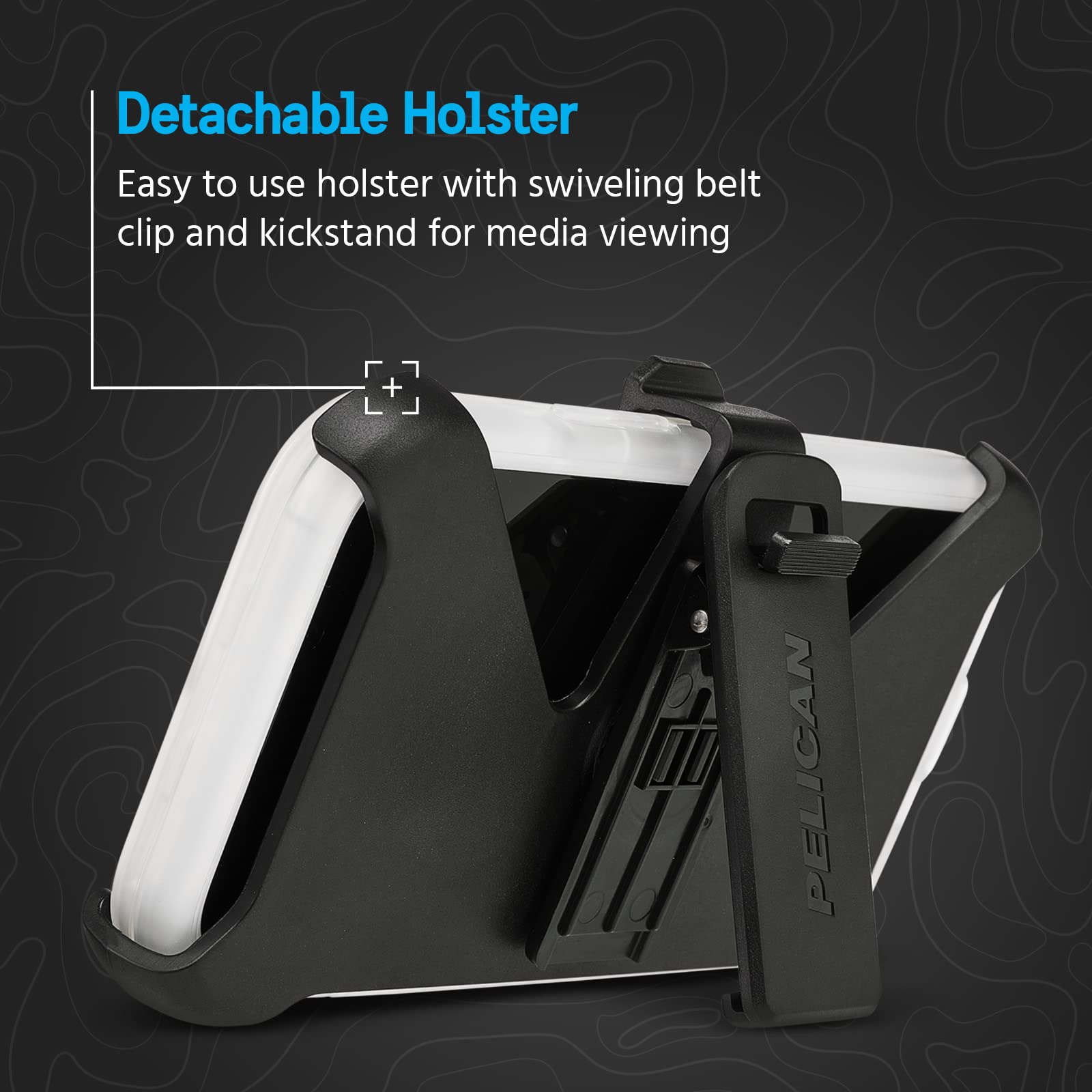 Pelican Voyager Series - iPhone 13 Pro Case - 18ft Military Grade Drop Protection, Compatible with Wireless Charging - With Belt Clip Holster - Heavy Duty, Rugged, Anti Yellowing - Clear