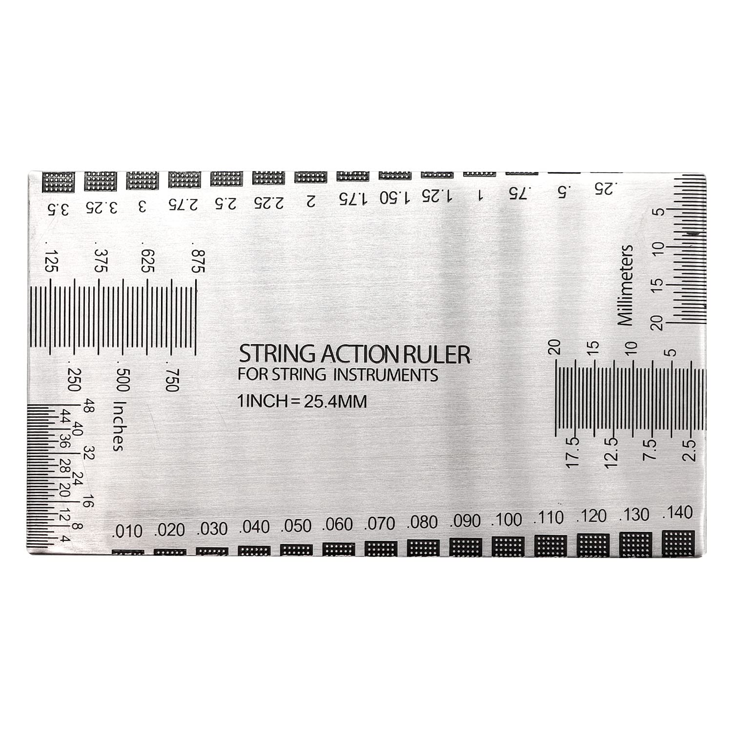 Taiss String Action Ruler,String Action Gauge Ruler Tool,Guitar String height Gauge For Acoustic Guitar and Electric Bass F-073