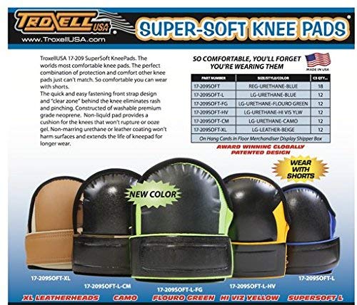 TROXELL USA - SuperSoft 109 Knee Pad (Med/Reg Size, Bagged in Pairs