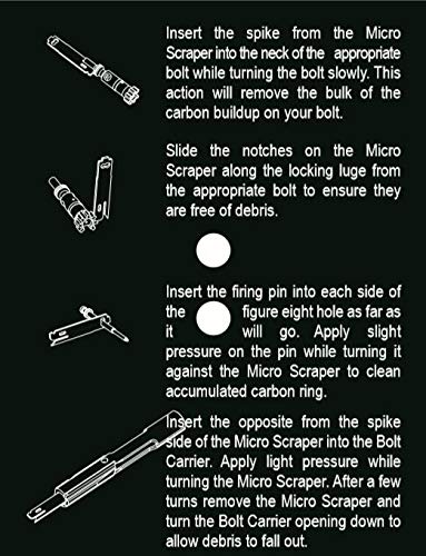 OST MINI CLEANING CARBON SCRAPER TOOL - Modern Sporting Gun Cleaning Tool - Carbon Remover for Guns Cleaning Kit Accessories Emergency Cleaning Tools - Compact Cleaner w/Shock Cord Attachment