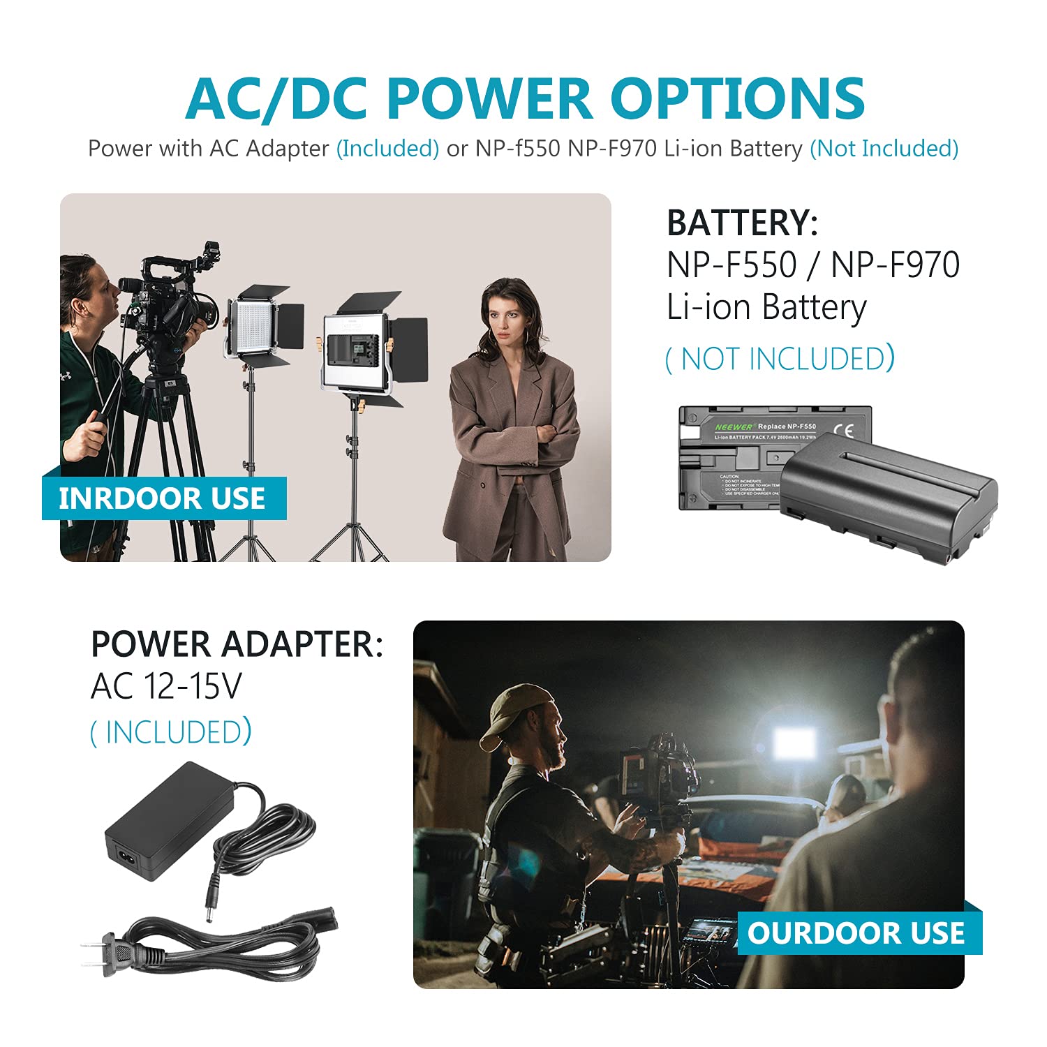 Neewer 2 Packs Advanced 2.4G 660 LED Video Light Photography Lighting Kit with Bag, Dimmable Bi-Color LED Panel with 2.4G Wireless Remote, LCD Screen and Light Stand for Portrait Product Photography