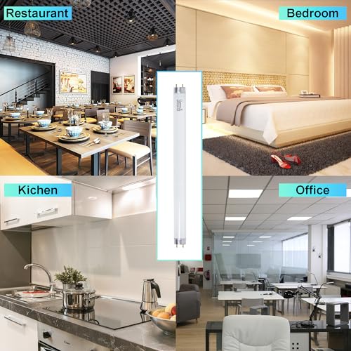 Wesome Lighting T8 F10W U/V BL Replacement Bulbs, 13 Inch Fluorescent Tube for 20W Device, Black Light Bulbs, 365-nm, G13 Base Fluorescent Bulbs, 2 Pack