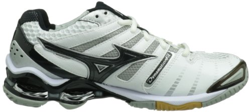 Mizuno Women's Wave Tornado 8 Volleyball Shoe,White/Black,11.5 M US