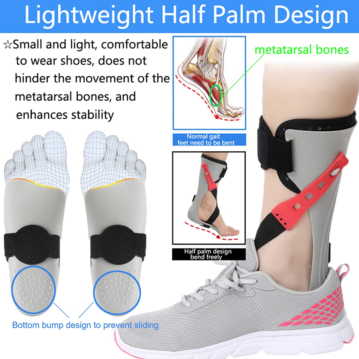 N A Ankle Foot Orthosis Support AFO Drop Foot Support Splint - Support for Drop Foot, Nerve Injury, Foot Position, Relieve Pressure, Ankle& Foot Orthosis,Right,XL