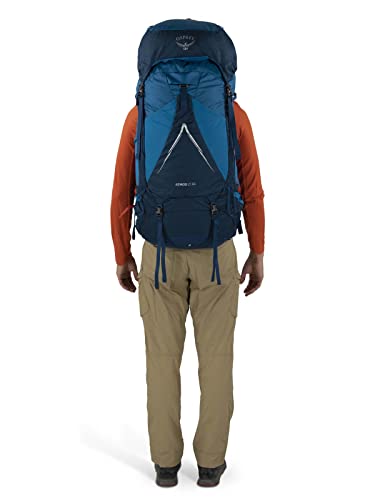Osprey Atmos AG LT 65L Men's Backpacking Backpack, Scenic Valley/Green Peppercorn, Small/Medium