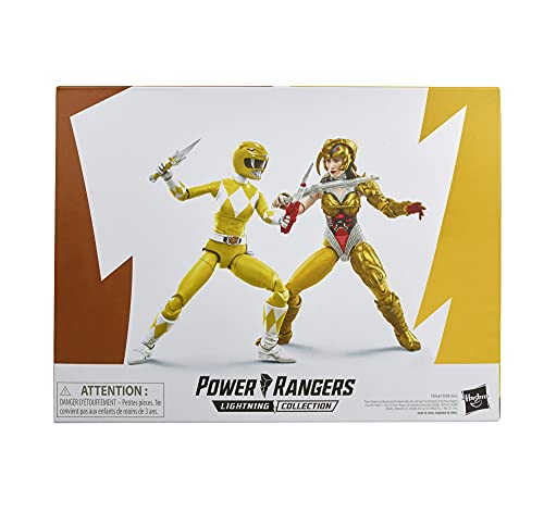 Power Rangers Lightning Collection Mighty Morphin Yellow Ranger Aisha Vs. Scorpina 2-Pack 6-Inch Premium Collectible Action Figure Toys