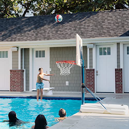 Lifetime 1306 Pool Side Height Adjustable Portable Basketball System, 44 Inch Backboard