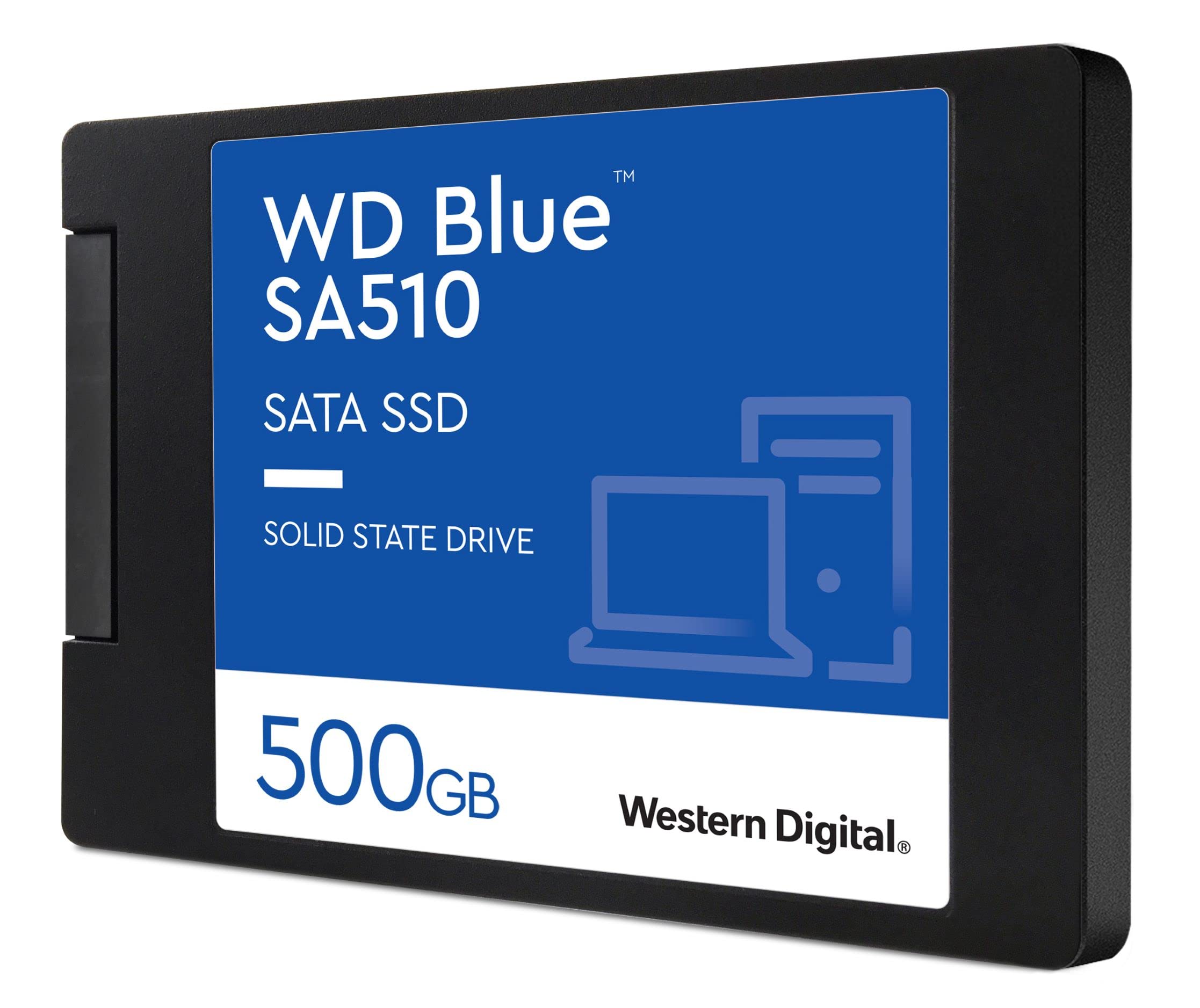 Western Digital 500GB WD Blue SA510 SATA Internal Solid State Drive SSD - SATA III 6 Gb/s, 2.5"/7mm, Up to 560 MB/s & 500GB WD Blue SN570 NVMe Internal Solid State Drive SSD - Gen3 x4 PCIe 8Gb/s