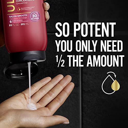 TRESemmé Ultra Keratin Smooth Concentrate Shampoo For Dry Hair Salon Smooth in 30 Seconds, Fast-Lather Technology and 2X More Washes 20 oz