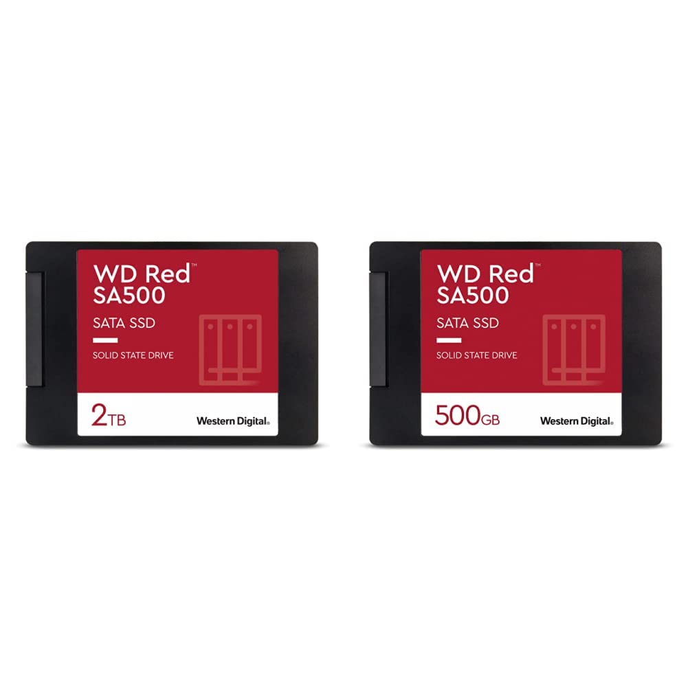 Western Digital Red SA500 NAS SSD Bundle - 2TB and 500GB | WD Red SA500 SATA SSDs