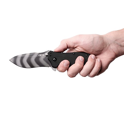 Zero Tolerance 0350TS; Folding Pocket Knife; 3.25 in. S30V Stainless Steel Blade with Tiger-Stripe Tungsten DLC Coating, G-10 Handle, SpeedSafe Assisted Opening and Quad-Mount Pocketclip; 6.2 OZ.