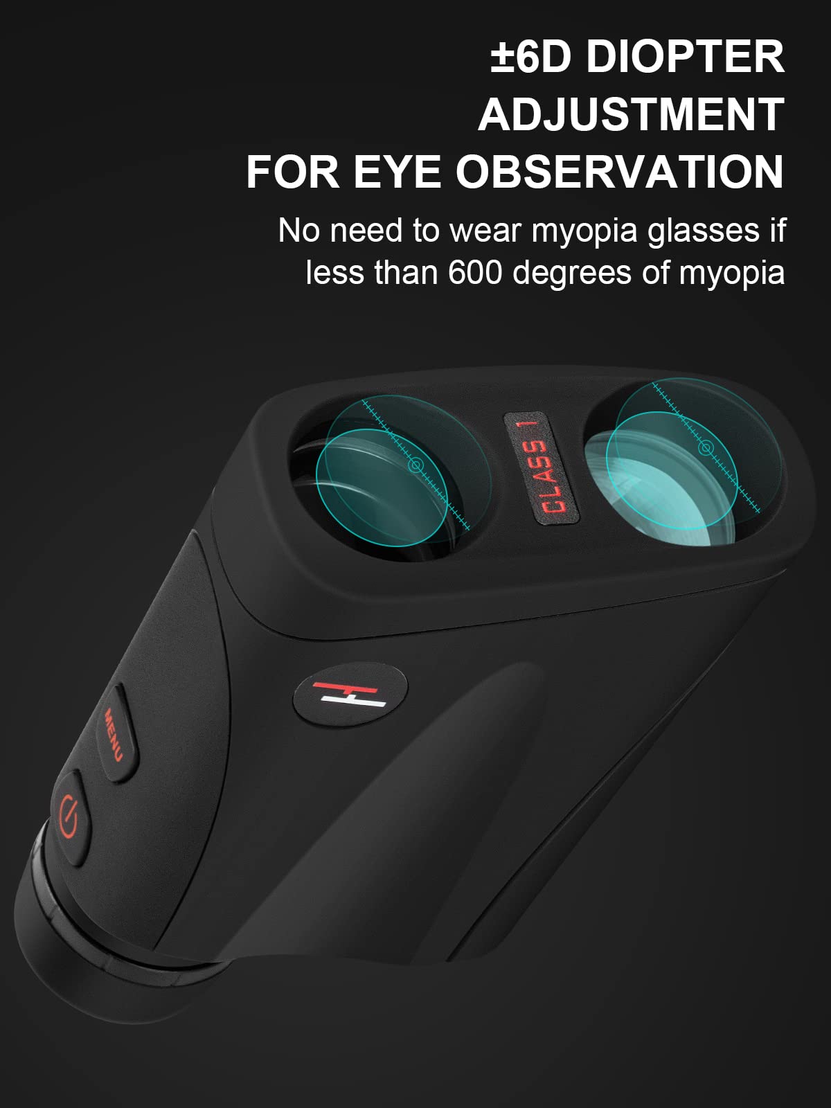 Range Finder, 1200 Yards Golf Rangefinder, Range Finder Golfing with Slope | 6X Magnification | Locks to Target | Pin Vibration, Outdoor Range Finder for Hunter, Golf Gifts for Men
