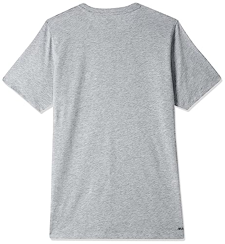 New Balance Men's Heather Tech Short Sleeve, Athletic Grey , Large