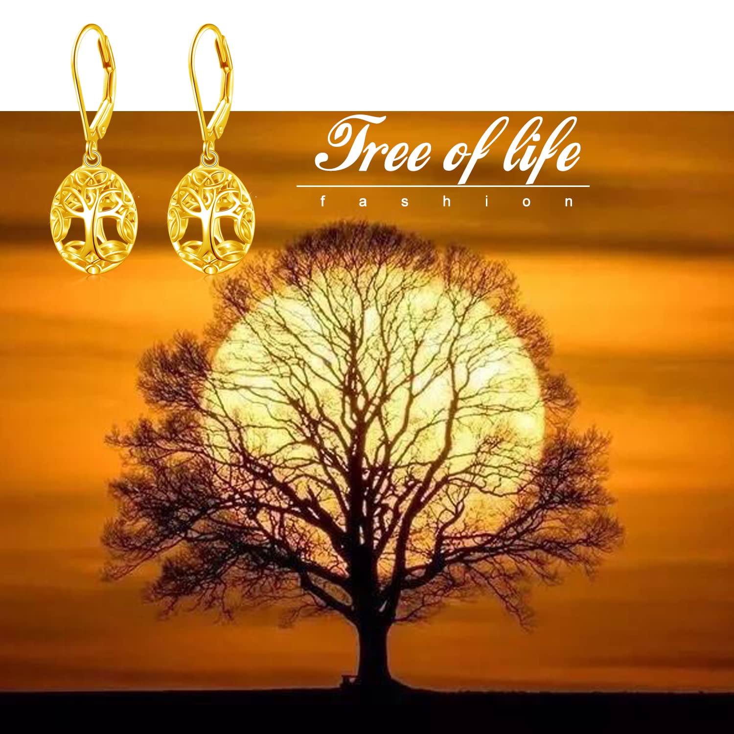 S925 Sterling Silver Dangle Drop Stud Earrings,Celtic Knot Tree of Life Drop Earrings for Women Teen (1.Tree of Life)
