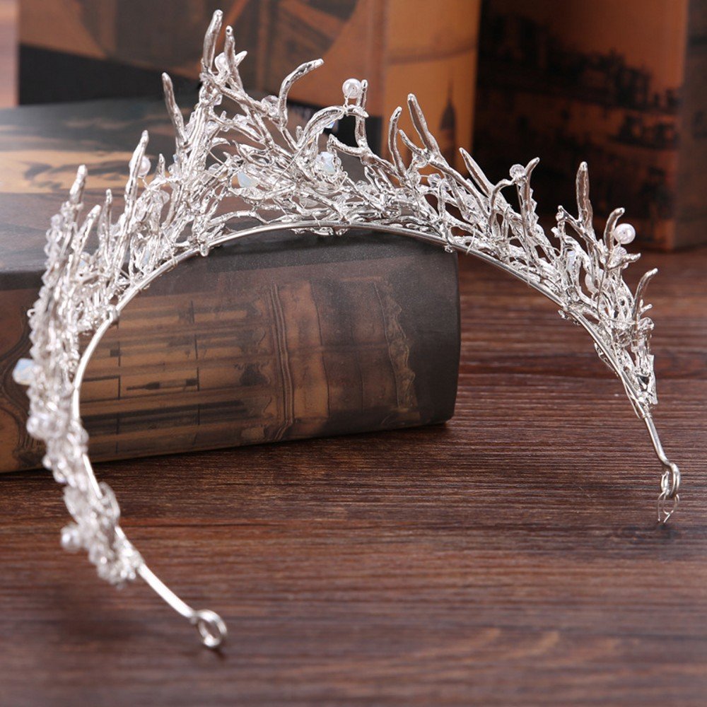 Miranda's Bridal Women's Bridal Tiaras Pageant Queen Crown Pearl Headbands for Shooting