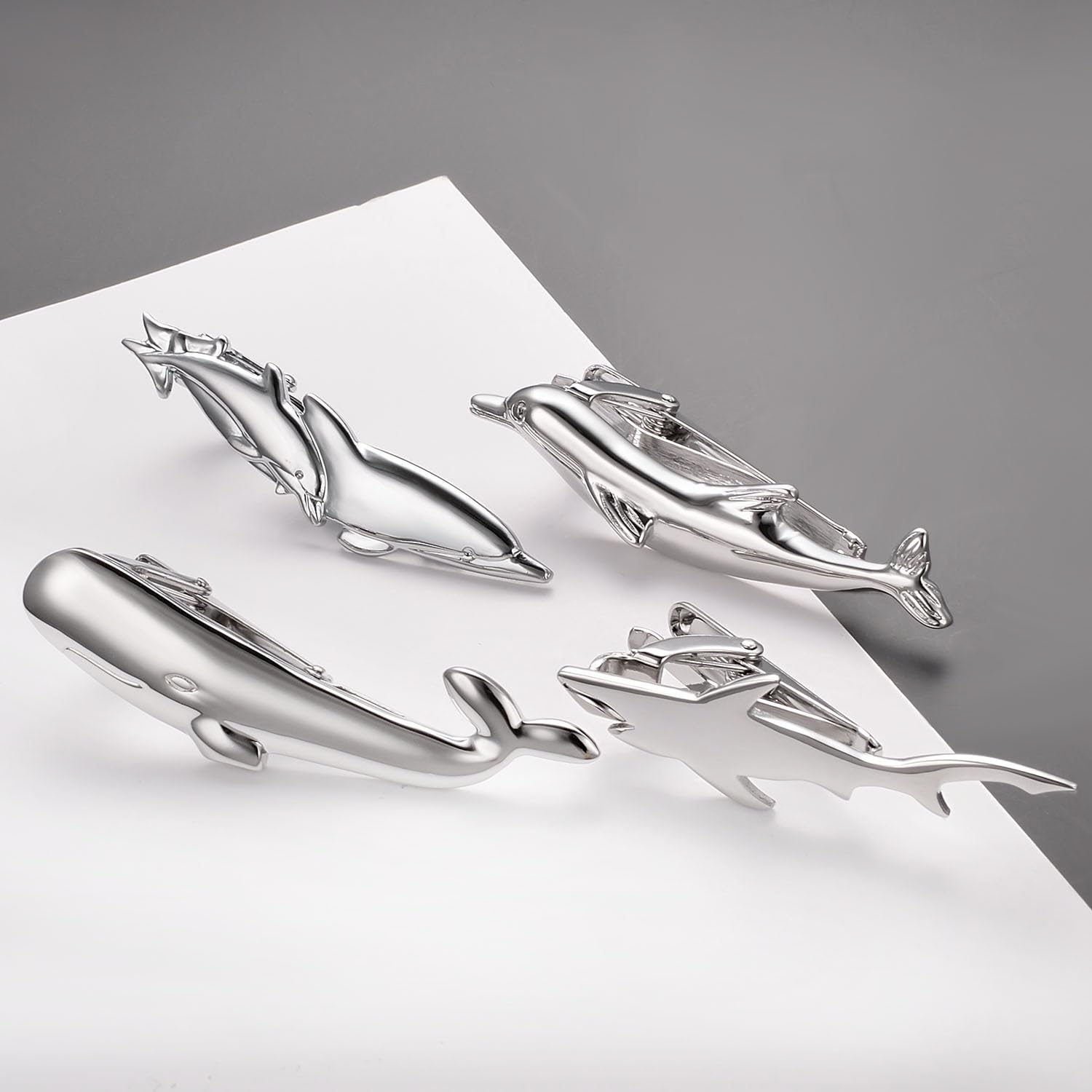 RunootPR Black Tie Clips for Men Personalized 4cm Tie Clip Novelty Birthday Party Jewelry Gift