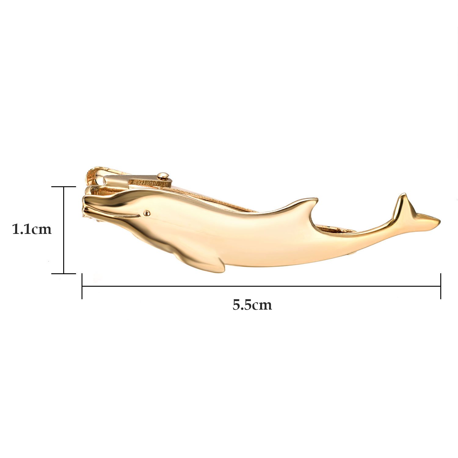 RunootPR Black Wolf Tie Clip for Men Unique 2.2" Animal Tie Bar Personailzed Jewelry Gift