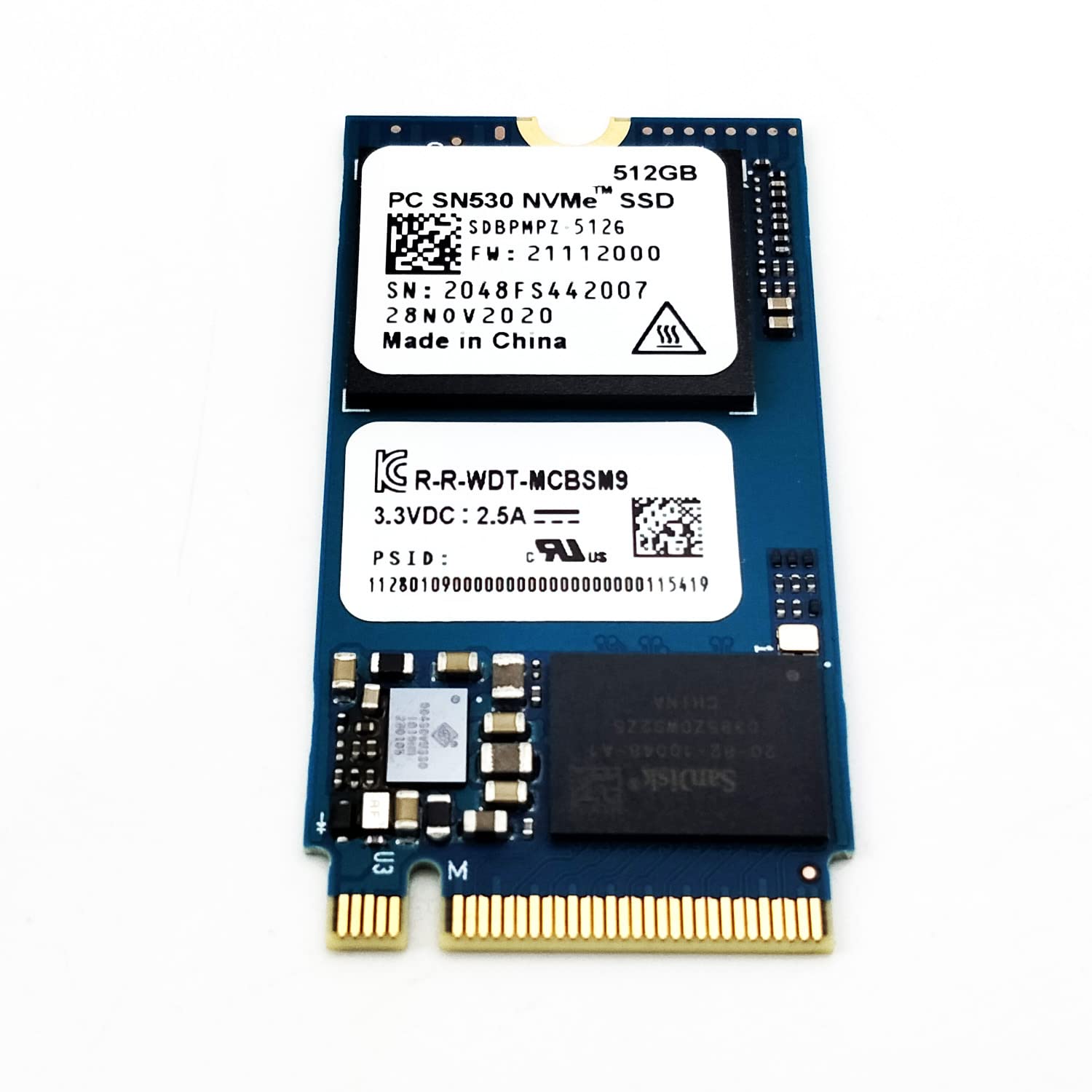 Yassdwbn SSD SN530 2242 512GB M.2 PCIe 3.0×4 NVME PCIE Solid State Drive