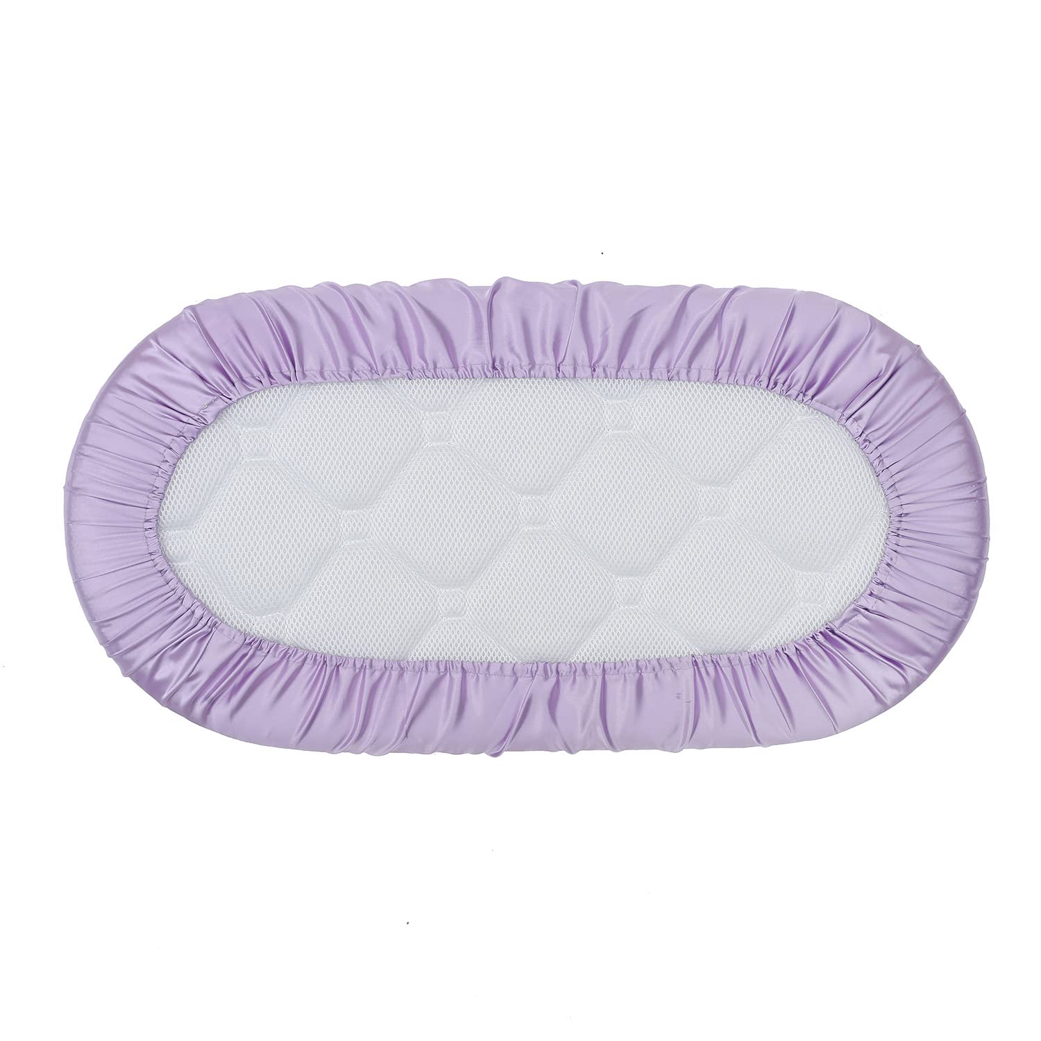 YeeMan Satin Bassinet Sheet for Baby Fitted Rectangle Hourglass Oval Cradle or Bassinet Pad＆Mattress for Boys and Girls (Violet)