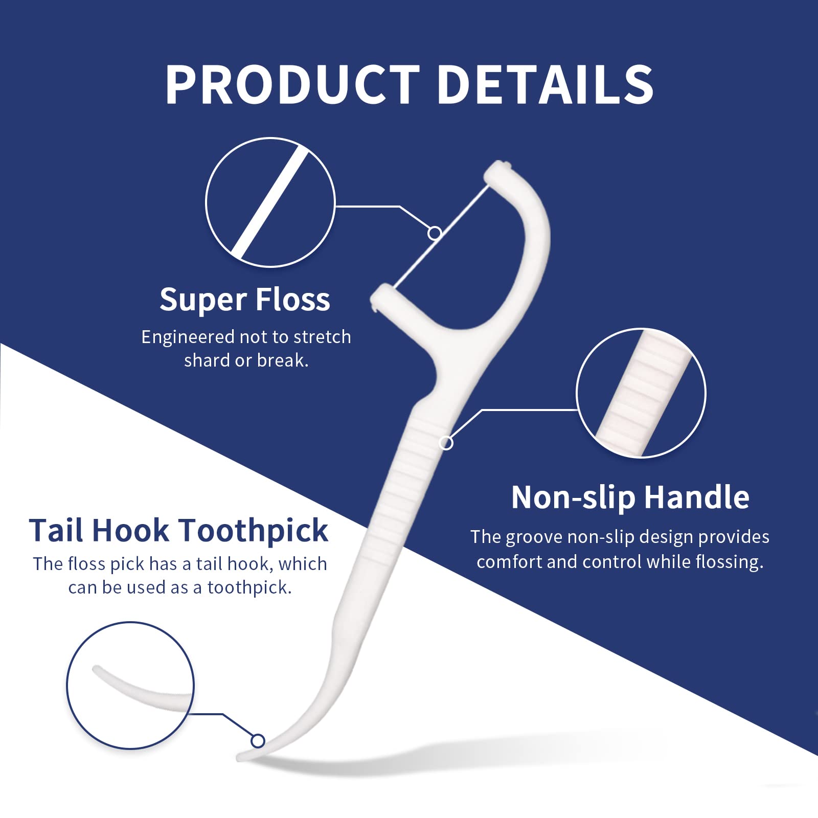 Triple Clean Advanced Clean Floss Picks, No Break & No Shred Floss,Pro-Health Dental Floss, Deep Clean,30 Count(Pack of 5)(buy5 get 2 Free)