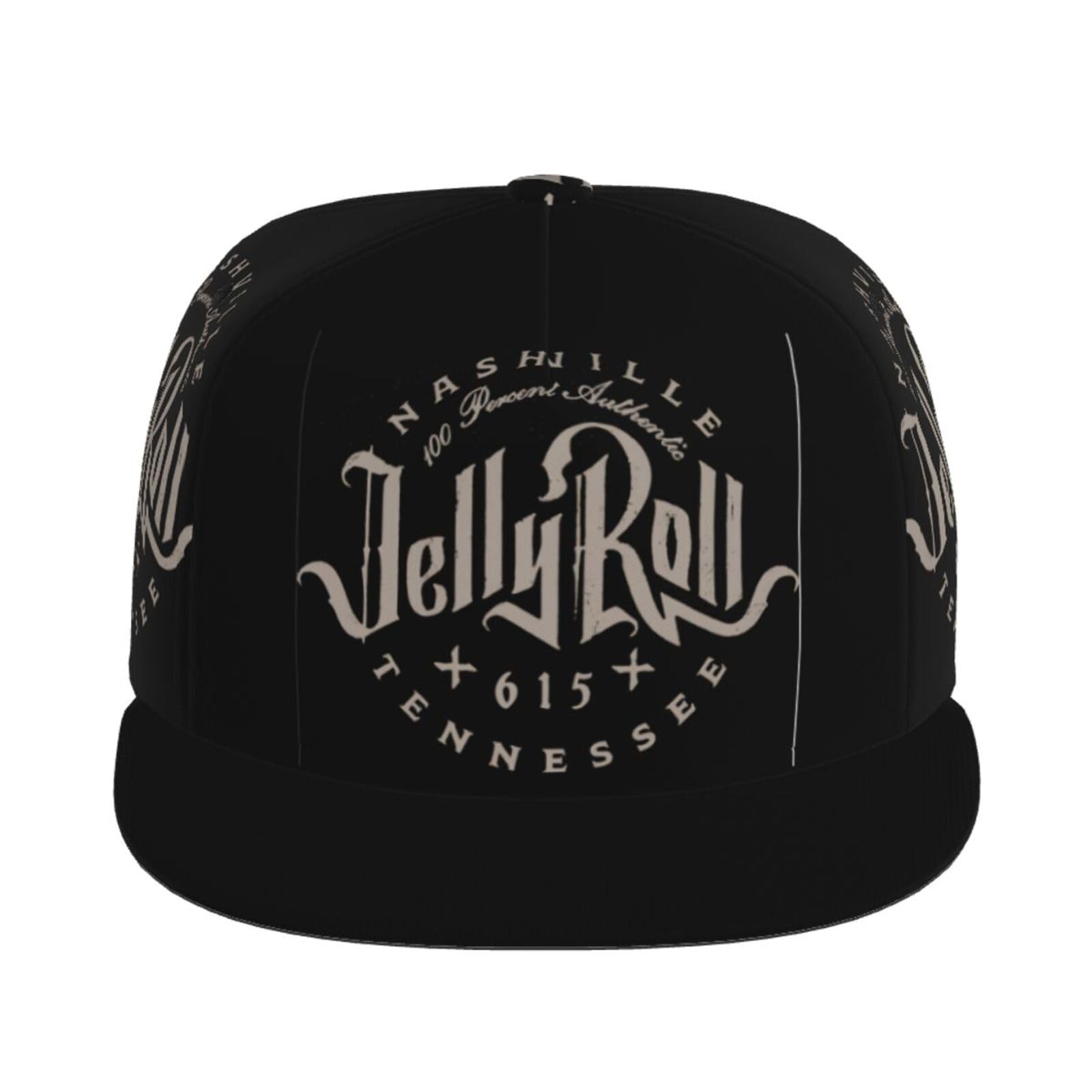 kingscom Jelly Singer Roll Hat Flat-Brimmed Baseball Cap Dad Ball Hat Snapback Hip Hop Cap for Men and Women Black