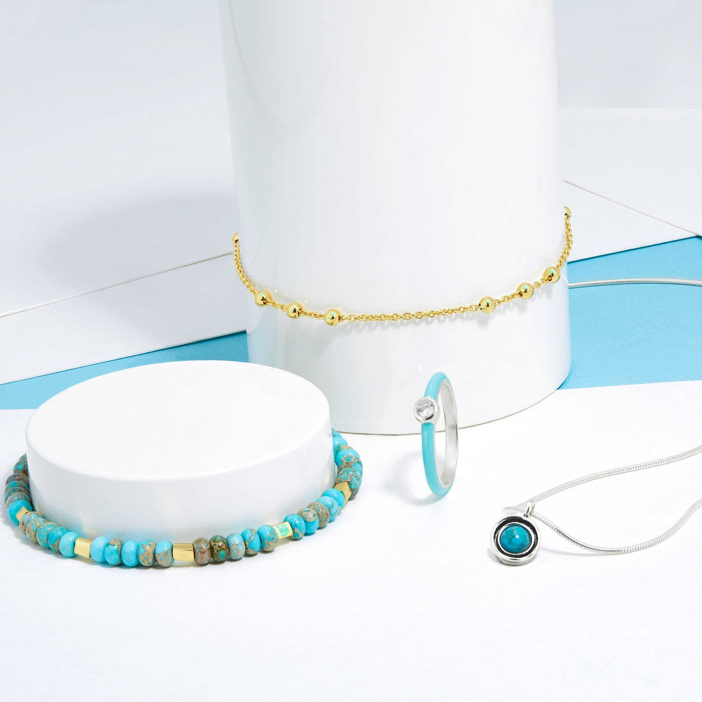 Silpada 'Rhythm and Blues' Sterling Silver Synthetic Compressed Turquoise Pendant Necklace, 16" + 2"