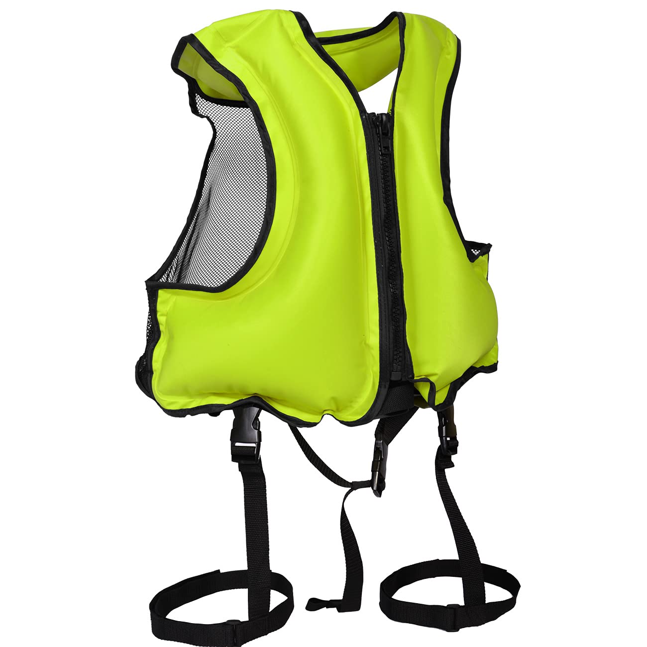 PQPB Snorkel Vests for Adult Inflatable Floatage Jacket Upgraded Buoyancy Kayak Aid Swim Jackets with Leg Straps Green, SOF00002
