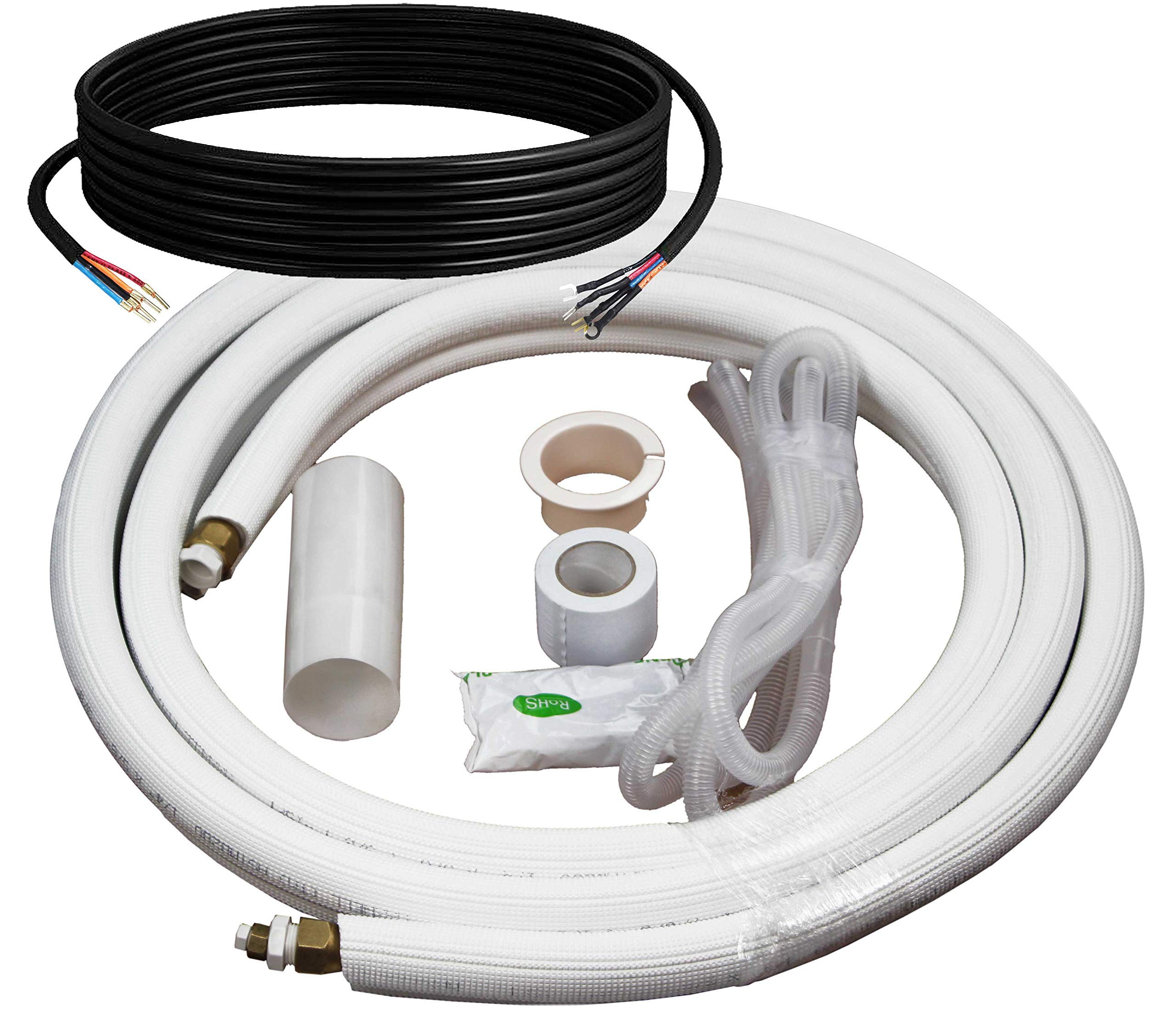 MAXWELL DAIKIN Dual (2 Zone) Air Conditioner Heat Pump 15 ft. Installation Kit + Wall Bracket (12000 + 15000 BTU)