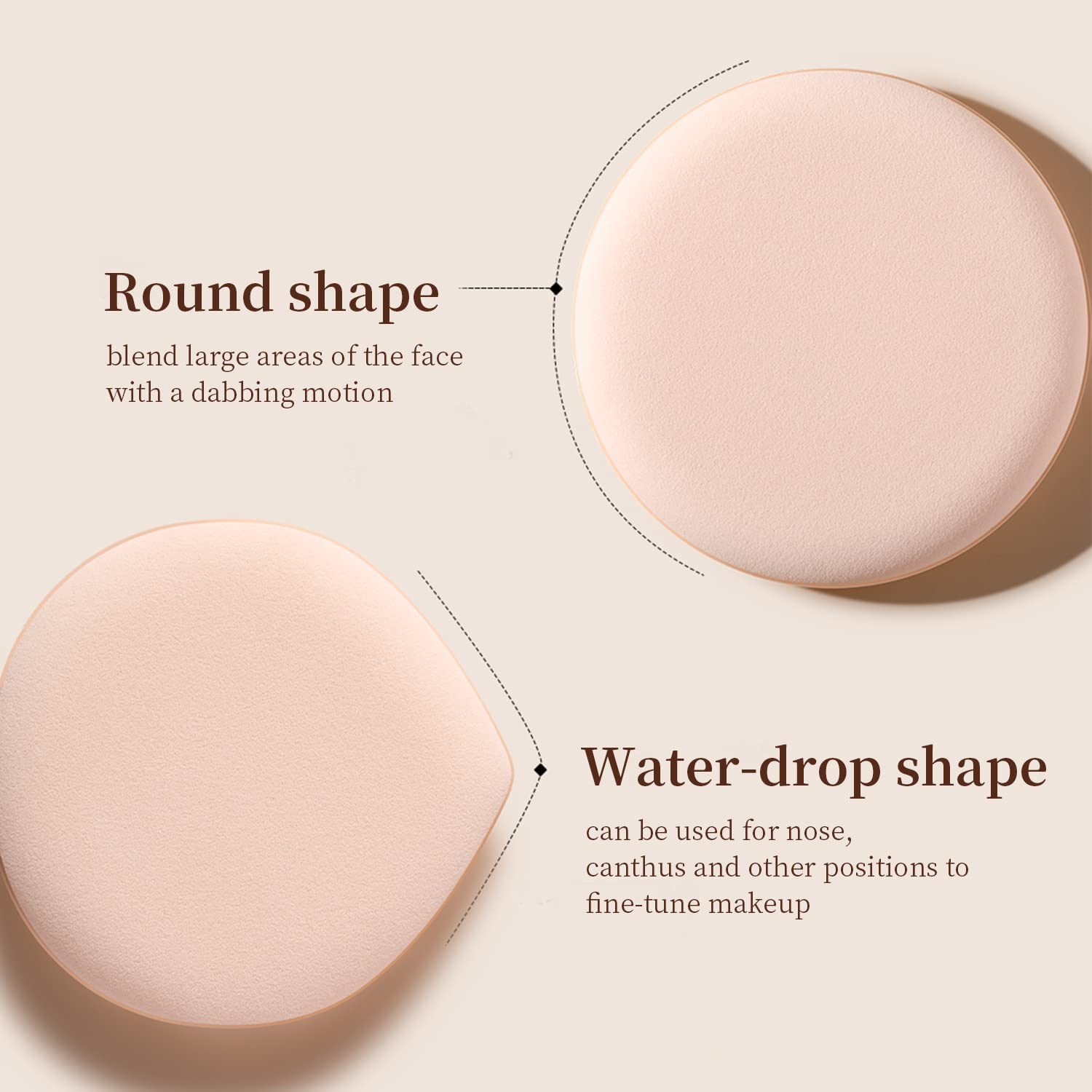 MOHOPE Beauty Blender for Foundation Reusable Makeup Sponge Multi Use, Dry & Wet Use for Powder Cream or Liquid, 3 Sponges with 1 Holder Case