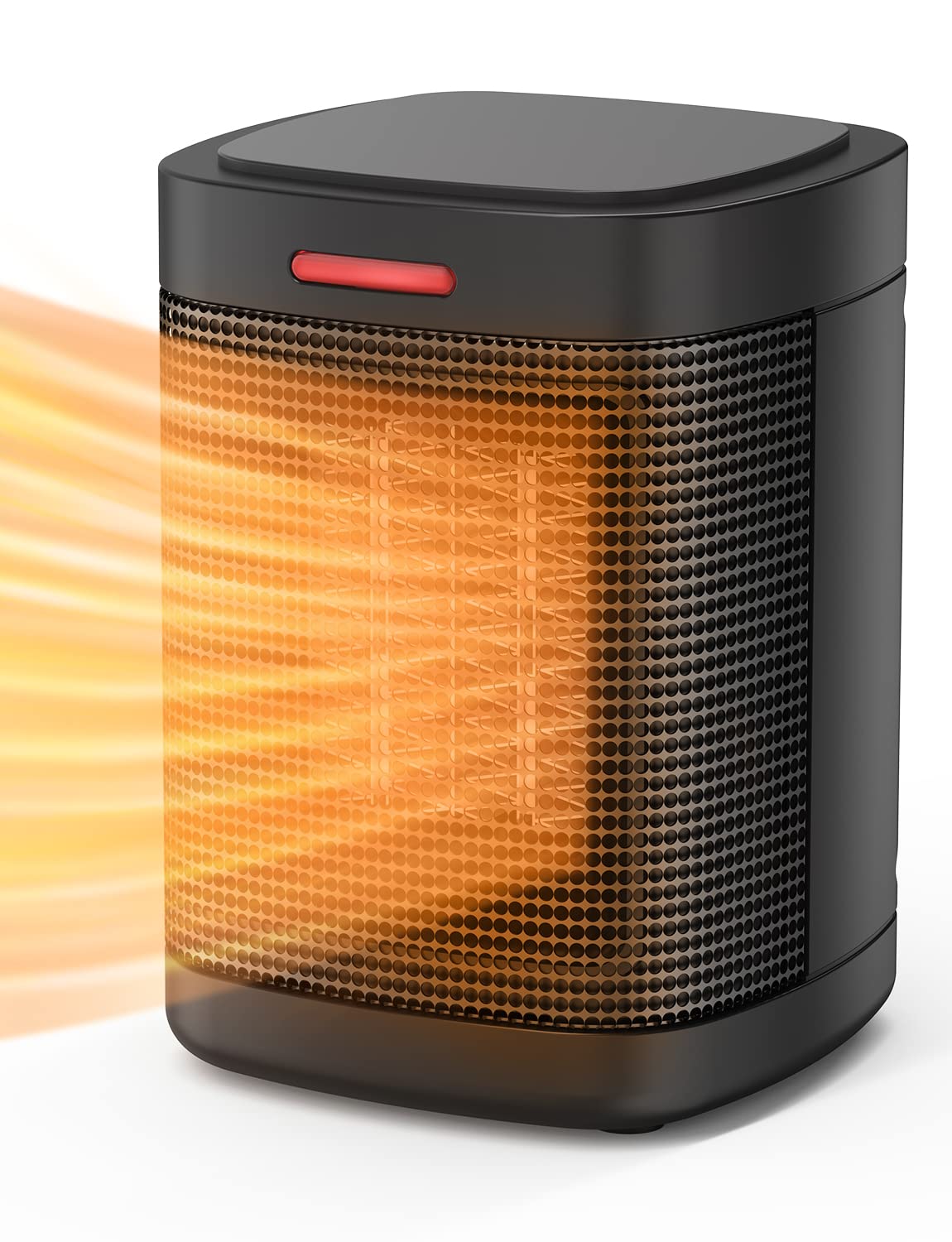Space Heater, 500W Small Space Heater for Indoor Use, Ceramic Personal Heater with Overheating & Tip-Over Protection, Mini Quiet Desk Heater for Home Office Bedroom