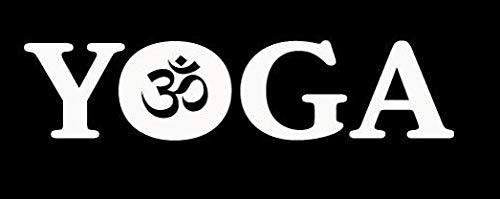 Namaste Yoga Decal Vinyl Sticker|Cars Trucks Vans Walls Laptop| White|7.5 x 1.7 in|DUC964
