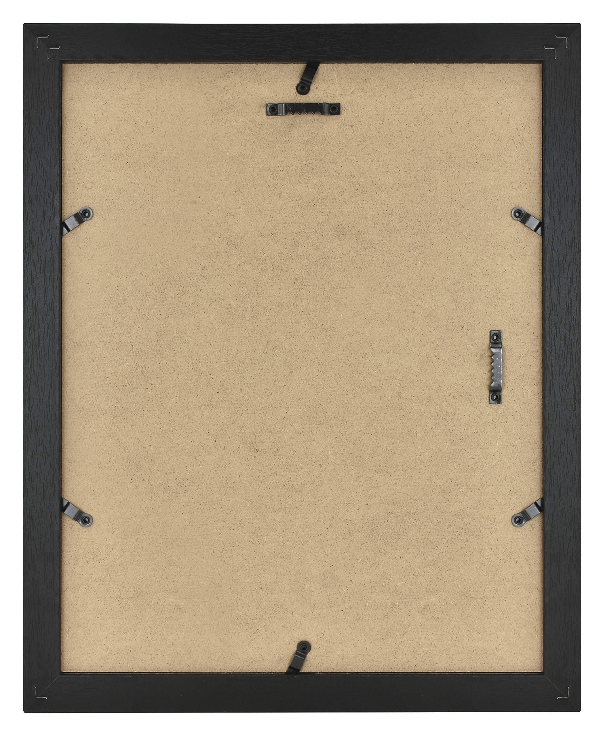 MCS Studio Gallery 11x14 Picture Frame Black Woodgrain, Rectangle Photo Frame for Photos, Posters & Art Prints (2-Pack)