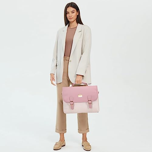LOVEVOOK Canvas Laptop Bag for Women Messenger Bag Lightweight Laptop Case Sleeve Purse Briefcase Fits 15.6 Inch Computer