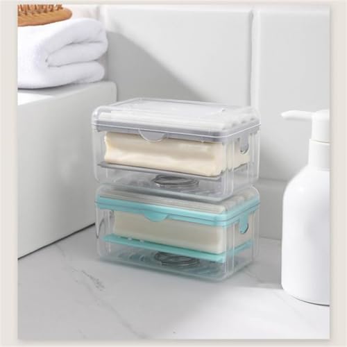 MAVOLI Travel Soap Container Soap Box with Drainage Soap Tray Travel Hands-Free Soap Box Soap Holder Portable (Color : Gray)