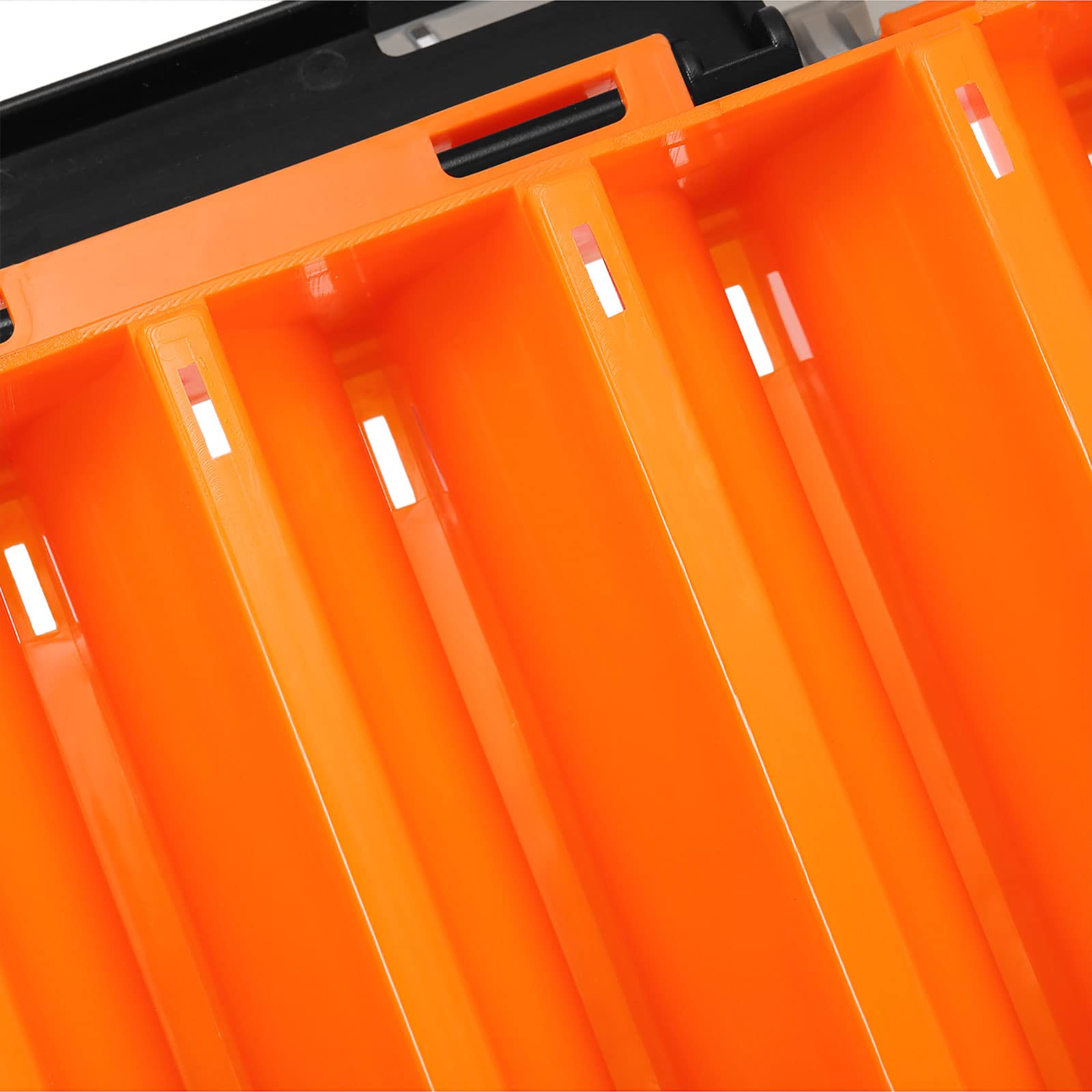 PATIKIL Double-Sided Fishing Tackle Boxes, 2 Pack 14 Compartments Plastic Fish Bait Lure Storage Container, Orange