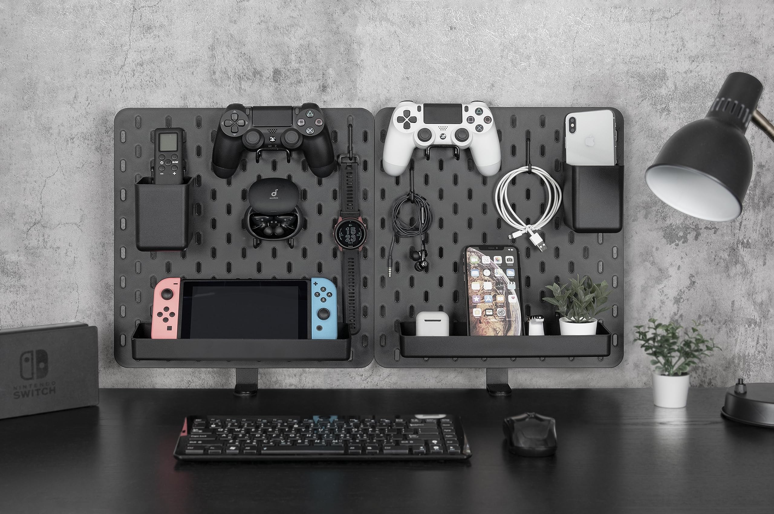 MAX SMART Clamp-on Desk Pegboard, Desk Privacy Panel, Office & Gaming Desk Organizer, Standing Desk Accessory - Efficiently Organize Above or Under Desk Placement