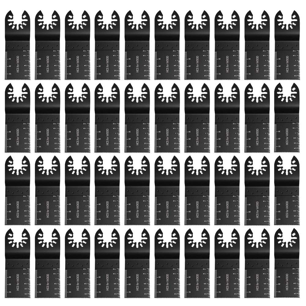 LIGHTIMETUNNEL 40 PCS Oscillating Saw Blades Multitool Quick Release Compatible with Fein Multimaster Porter Cable Black & Decker Bosch Craftsman Ridgid Ryobi Makita Milwaukee Rockwell