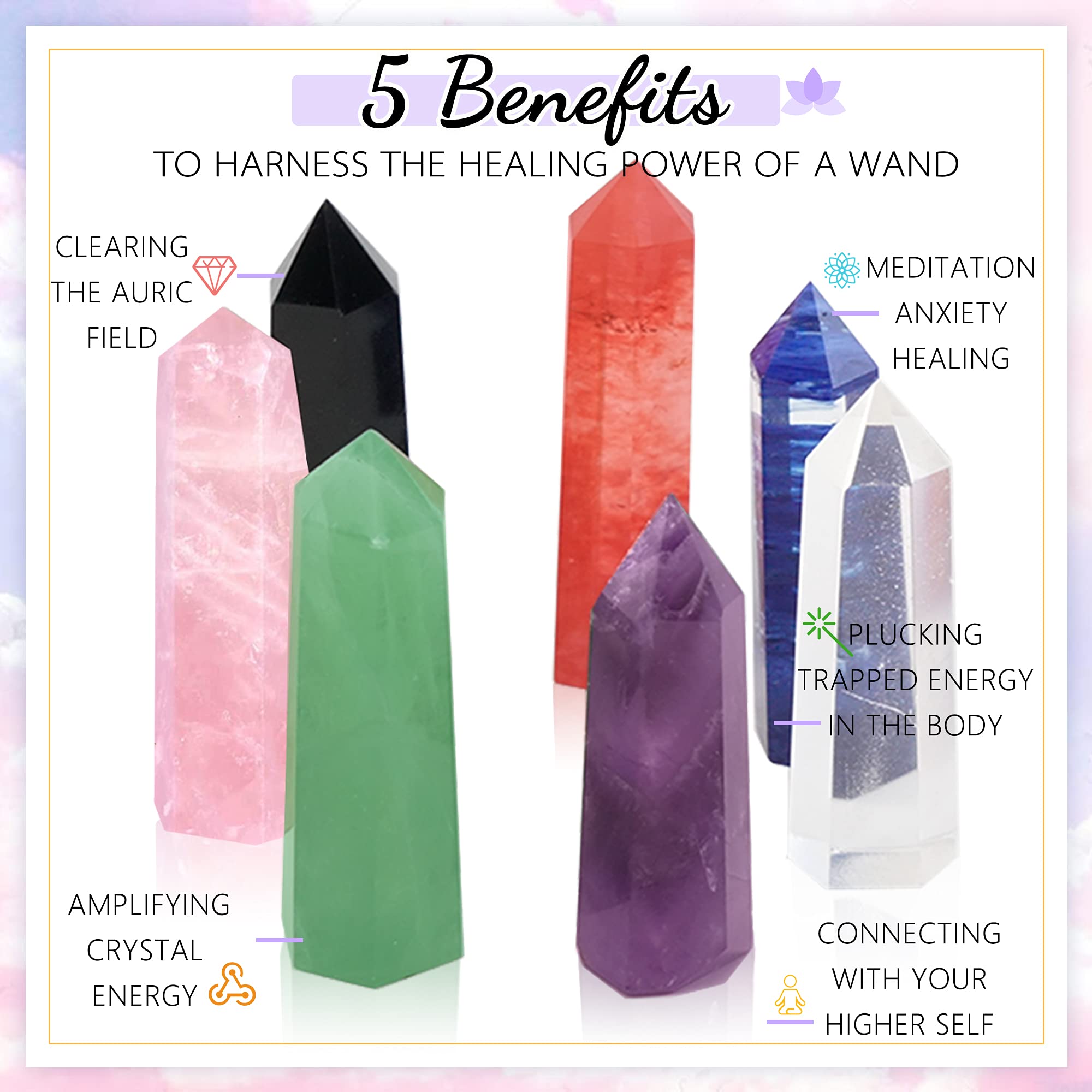 Singing Bowls and Meditation Crystal Wands Box