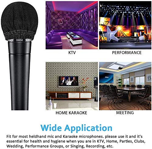 LittlePa 200 Pcs Disposable Microphone, Non-Woven Fabric, USB Connector, for Karaoke, Press Conferences, Recording Rooms